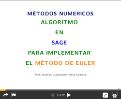 metodo de euler 4 pasos para resolver ecuaciones diferencial